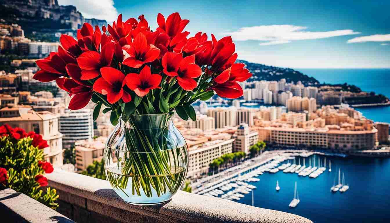 Red Flowers in Monaco