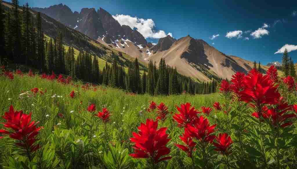 Red Flowers in Colorado