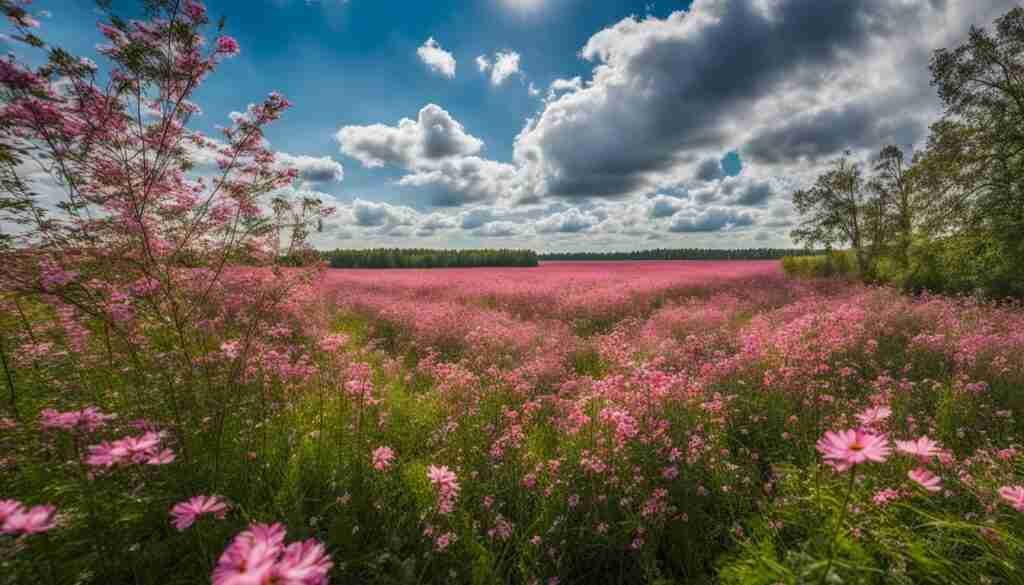 Pink Flowers in Latvia