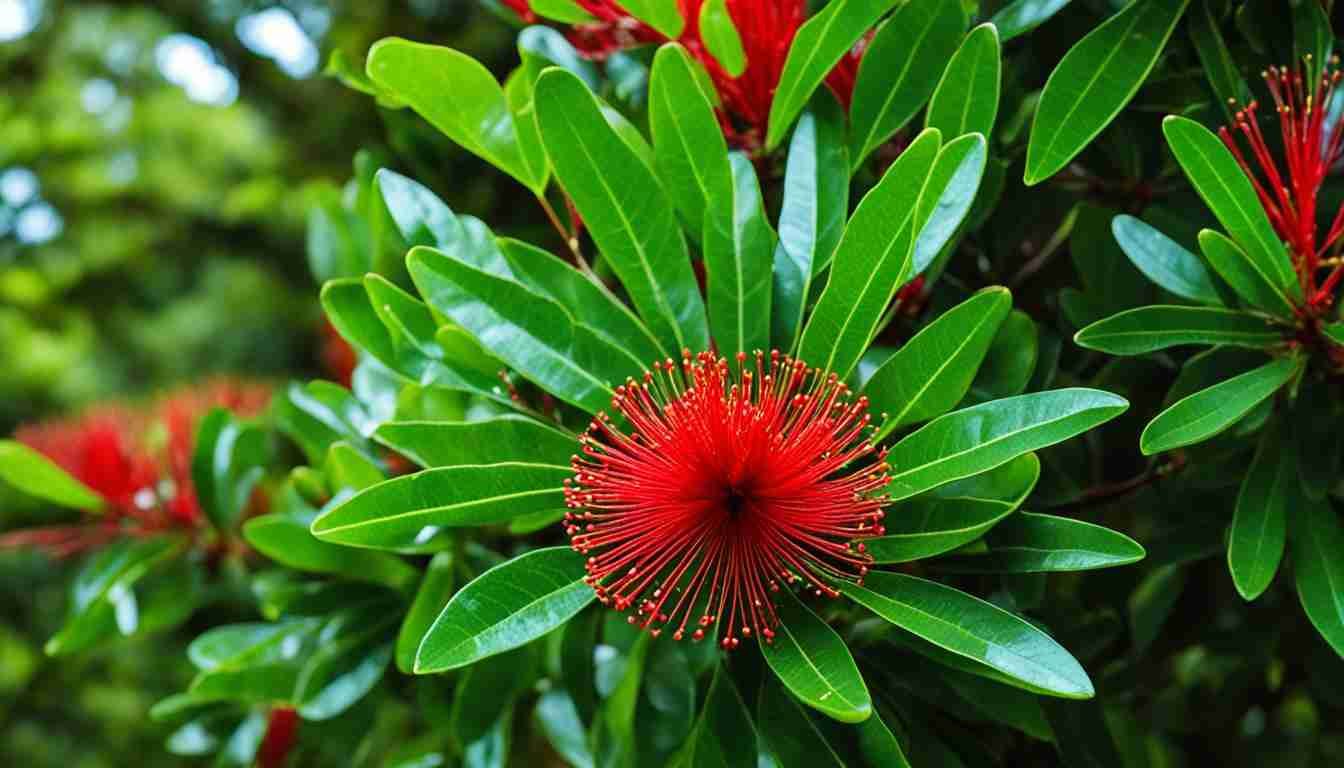 Red Flowers in New Zealand