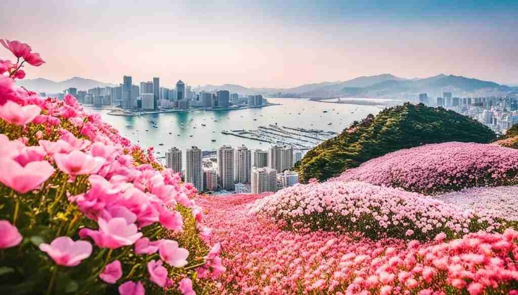 Pink Flowers in South Korea
