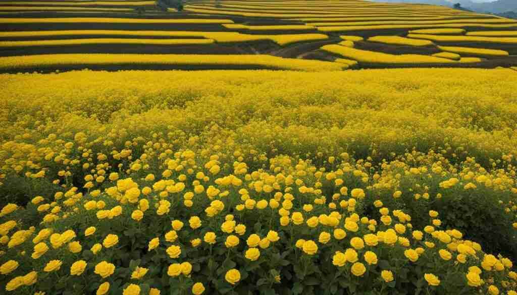 Yellow Flowers in Myanmar
