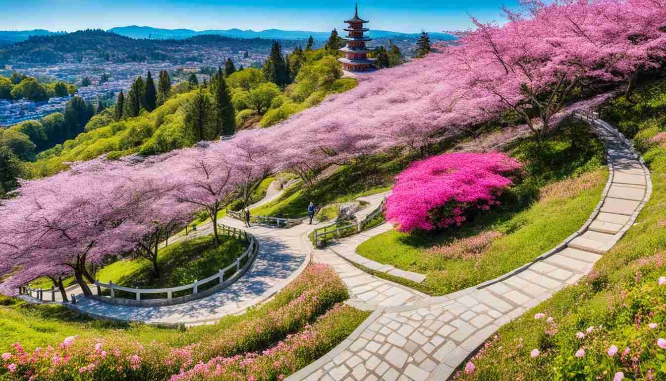 Pink Flowers in South Korea