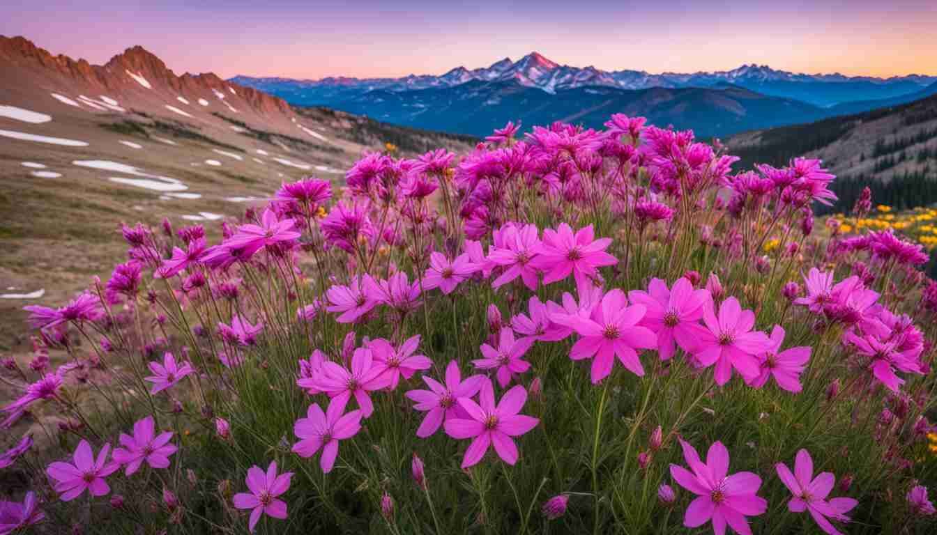 Pink Flowers in Colorado
