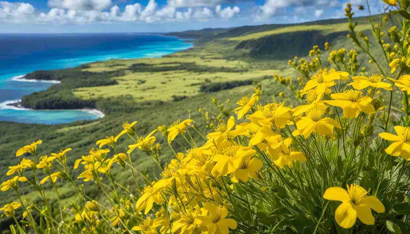 Yellow Flowers in Nauru