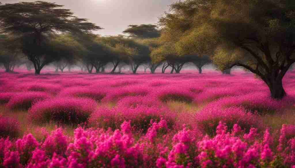 Pink Flowers in South Sudan