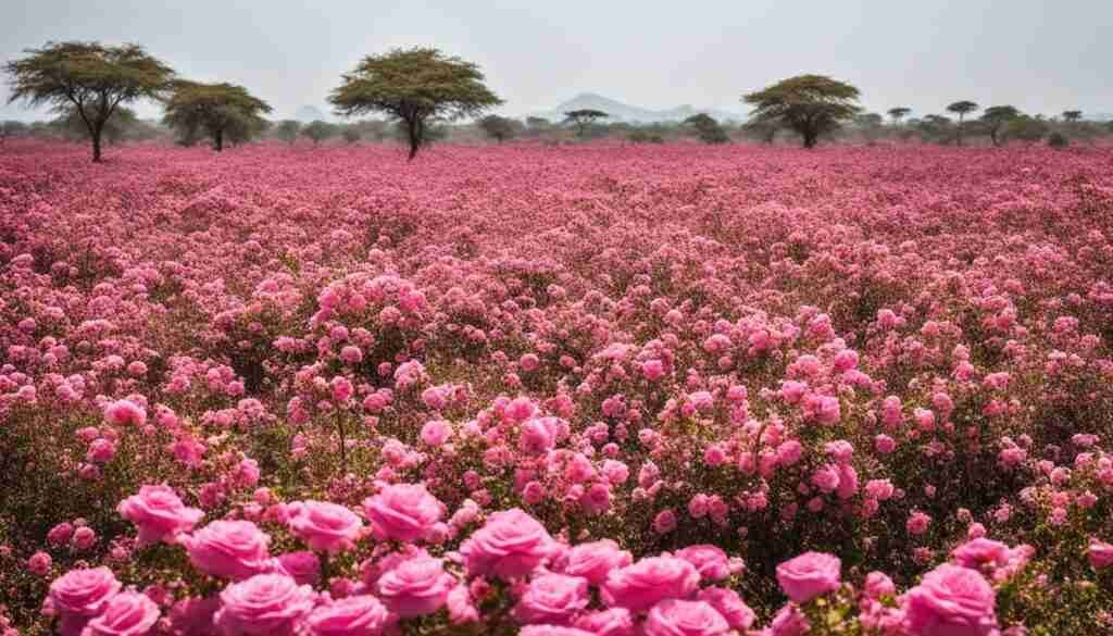 Pink Flowers in South Sudan