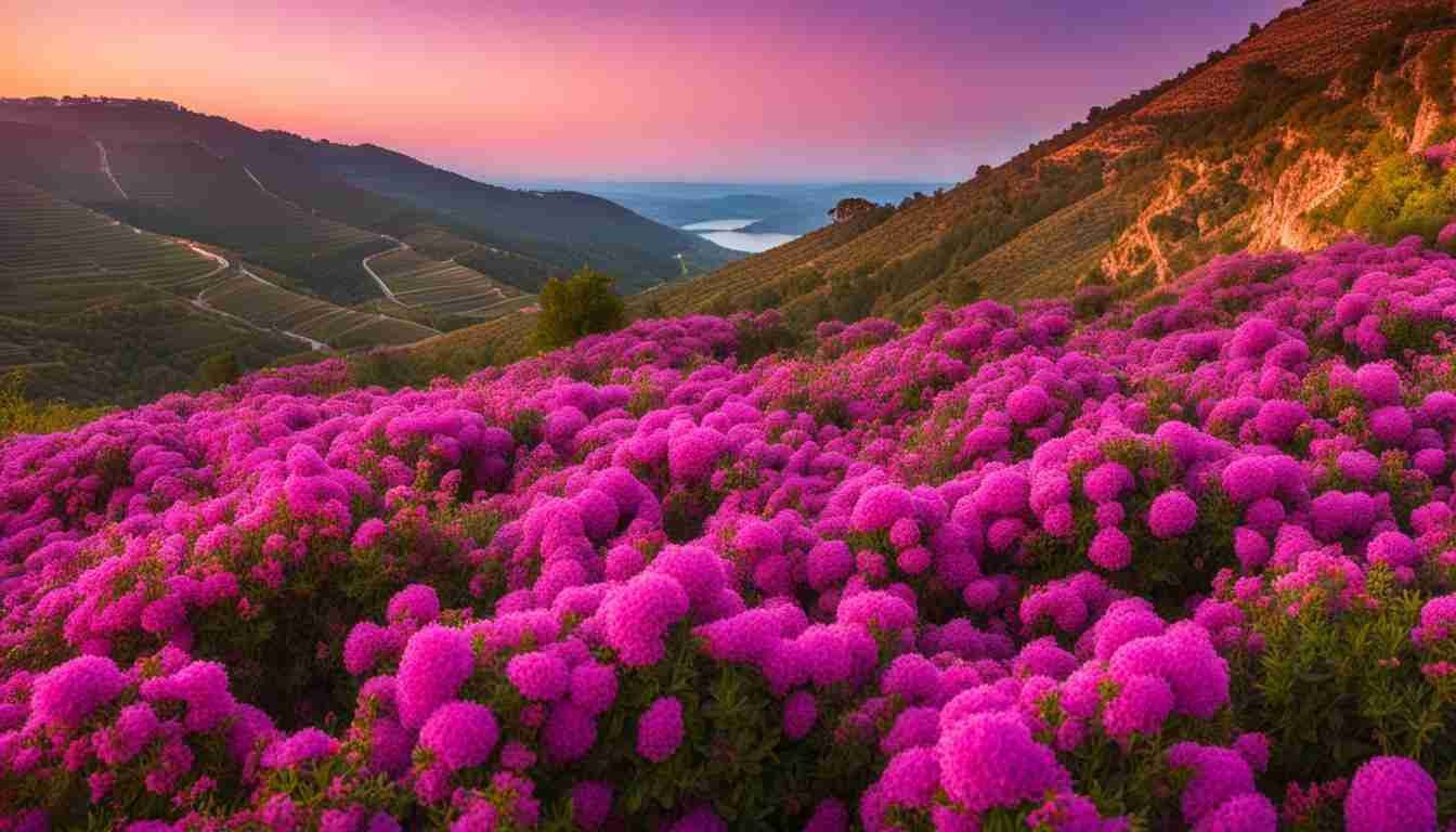 Pink Flowers in Portugal