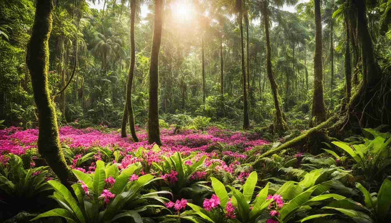 Pink Flowers in Suriname