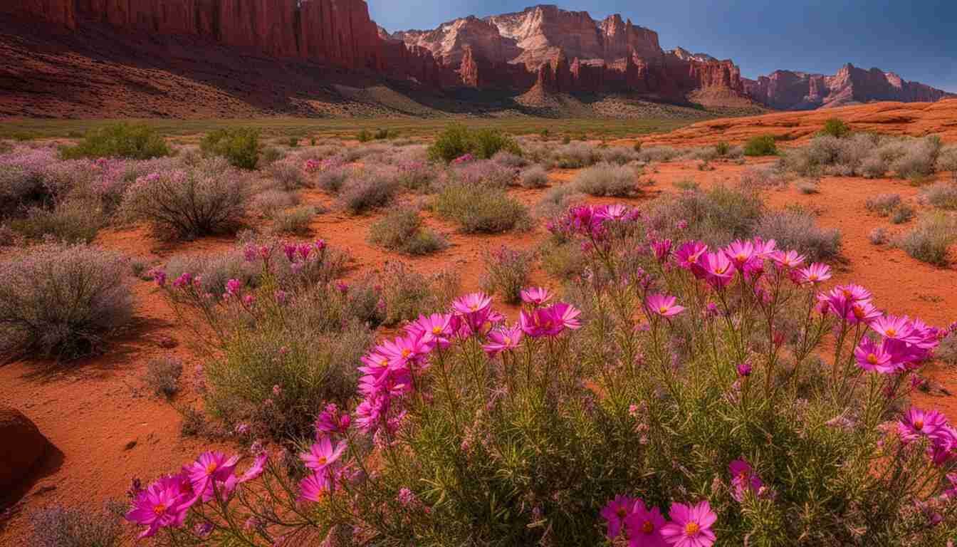 Pink Flowers in Utah