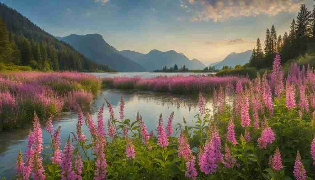 Pink Flowers in Idaho
