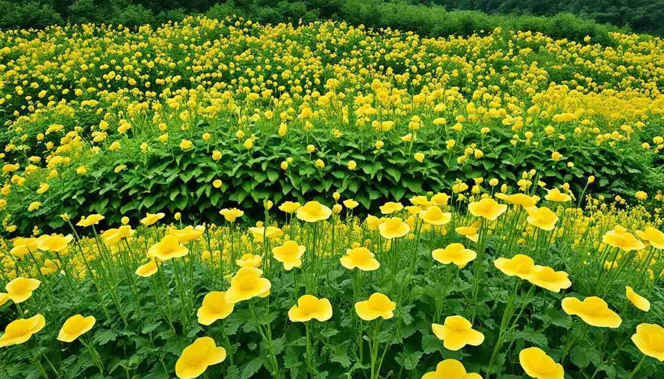 Yellow Flowers in North Korea